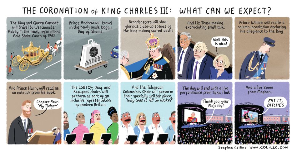 Stephen Collins’s cartoon: King Charles’s coronation