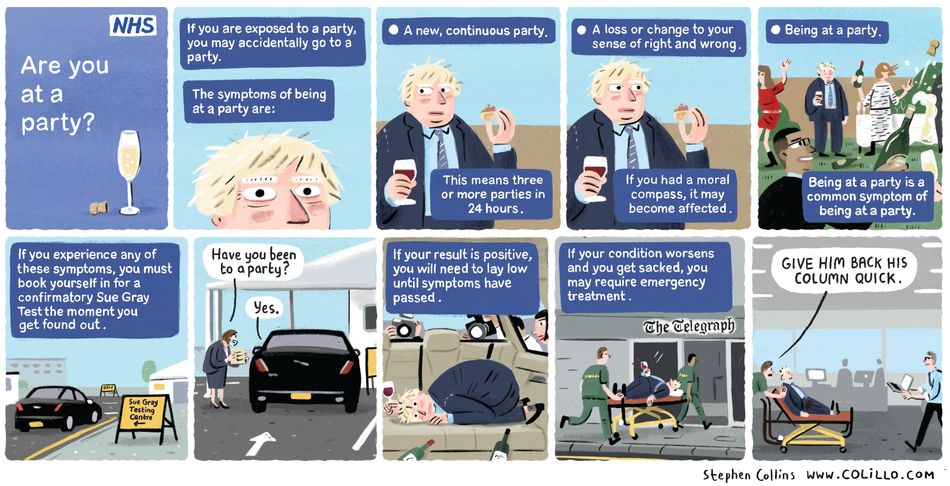 Stephen Collins’s cartoon: how to tell if you're at a party