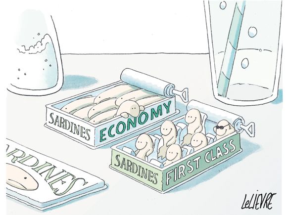 Cartoon: Economy class