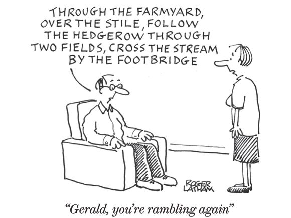 Cartoon: Rambling man