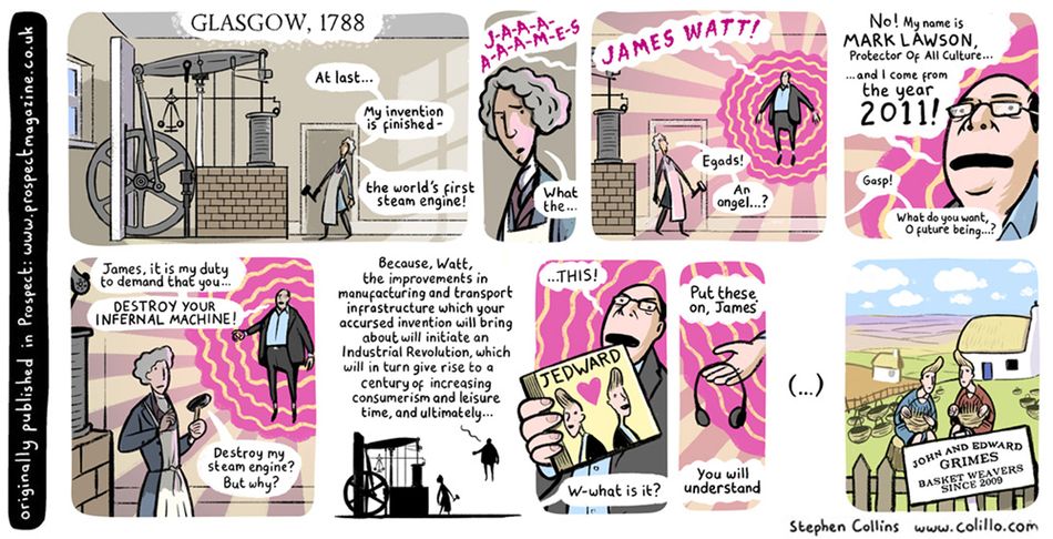 Stephen Collins's cartoon: changing history's course